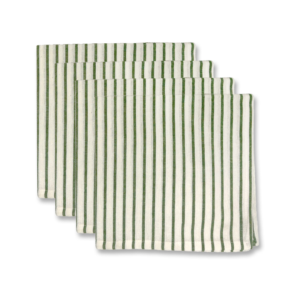 Samara Green Stripe | Napkin Set of 4 – Merchants